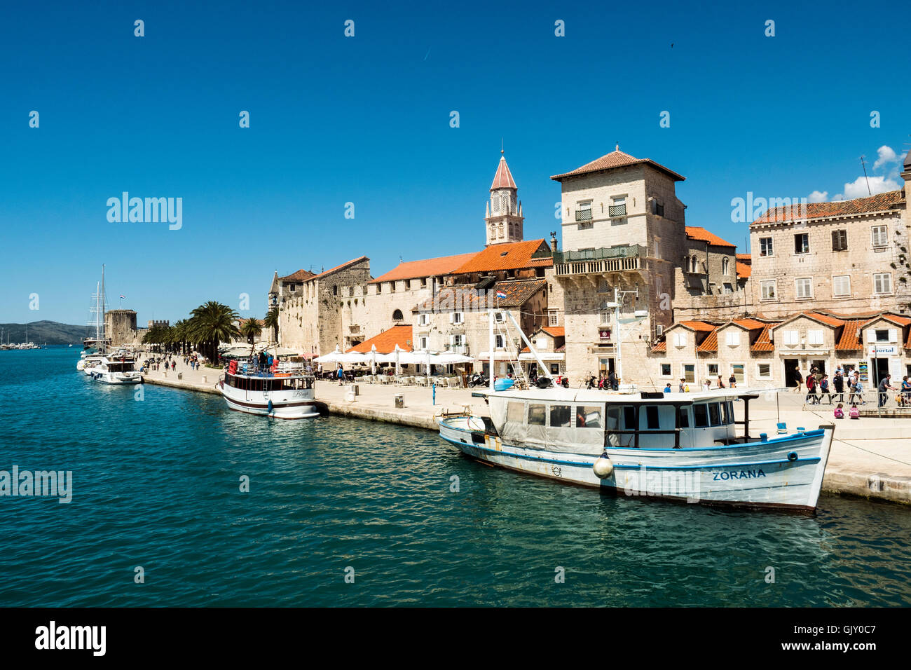 Trogir is a historic town on the Adriatic coast in Split-Dalmatia ...