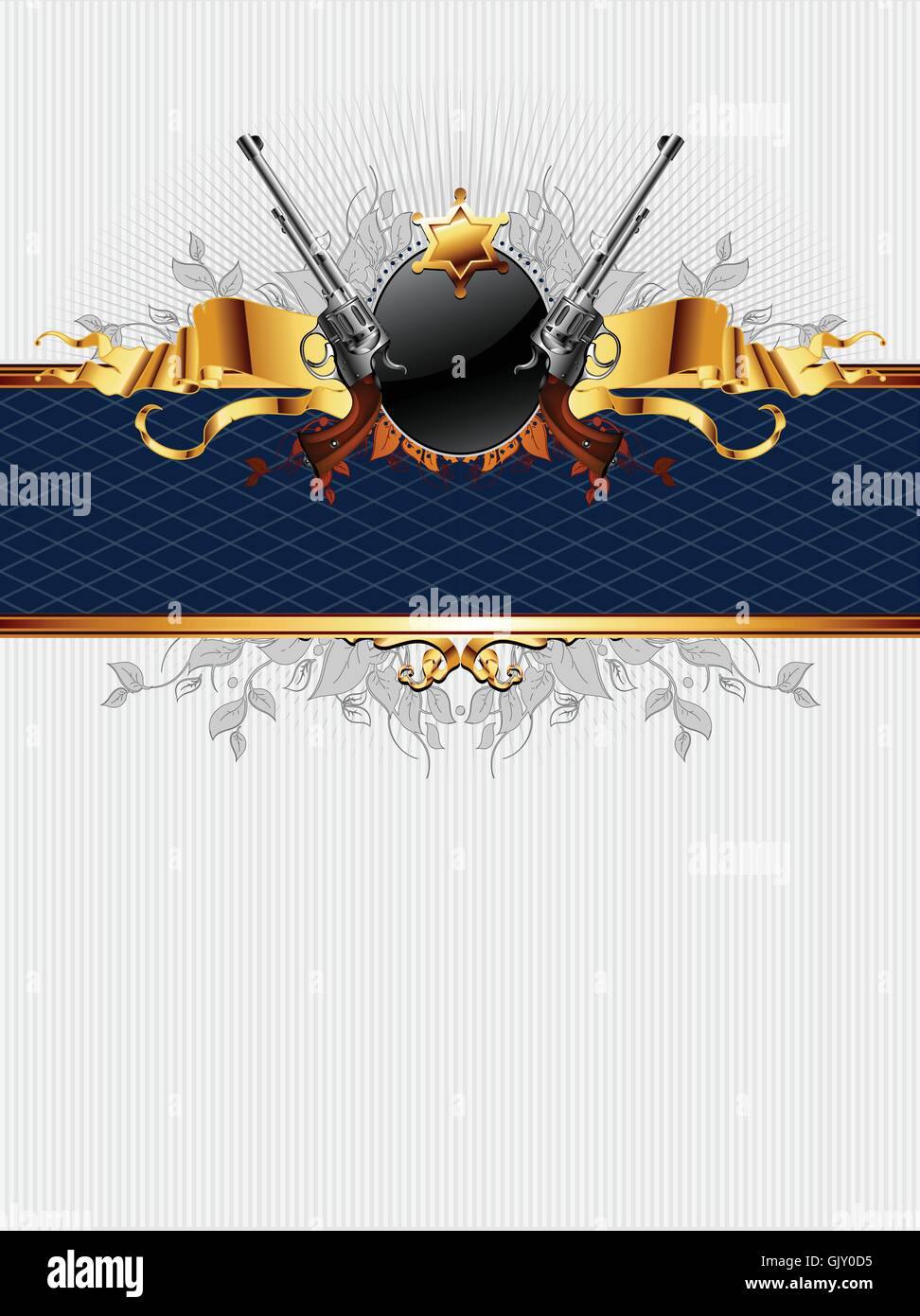 ornate frame with guns Stock Vector Image & Art - Alamy