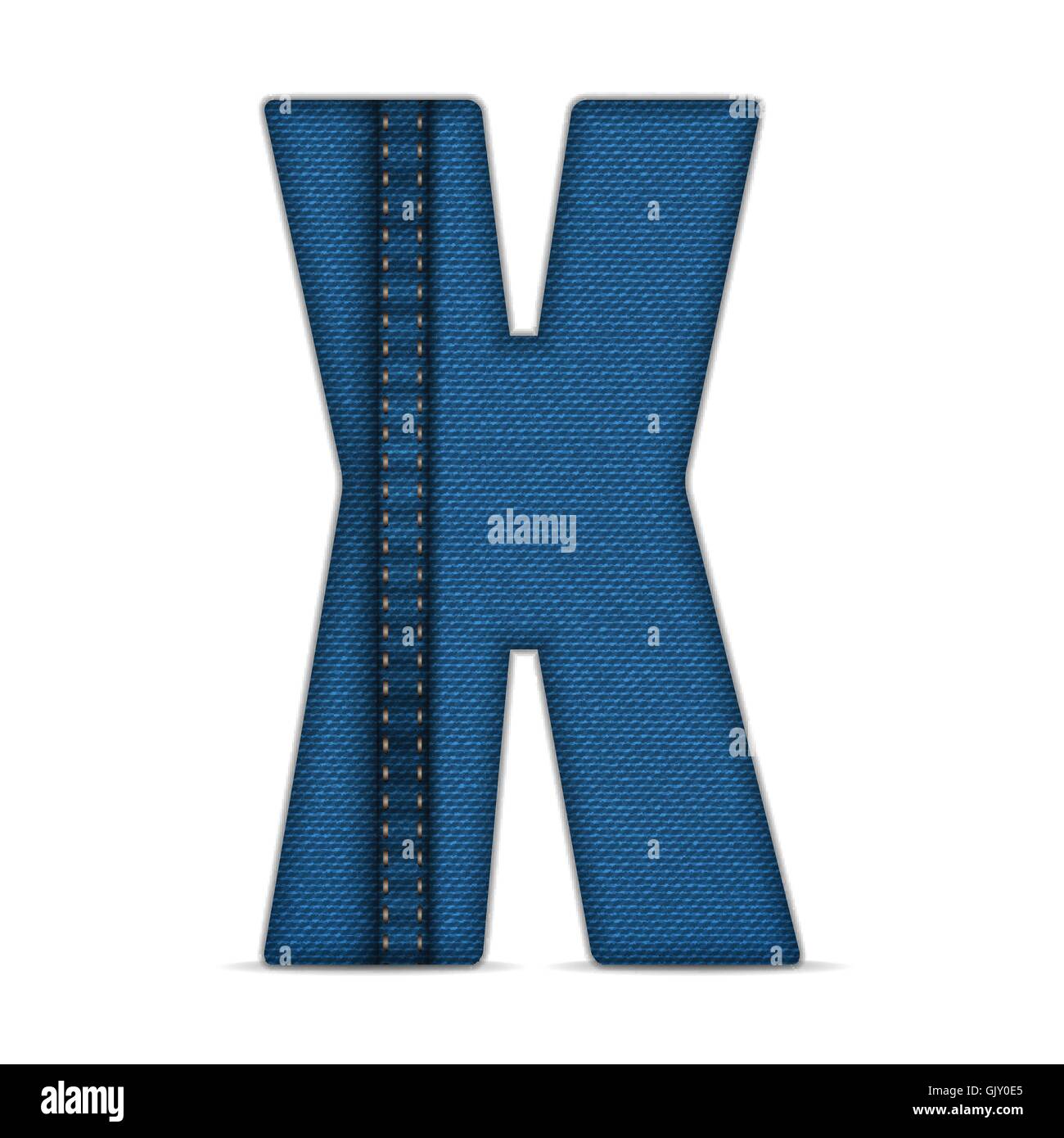 Alphabet Blue Jeans Letter Stock Vector Image & Art - Alamy