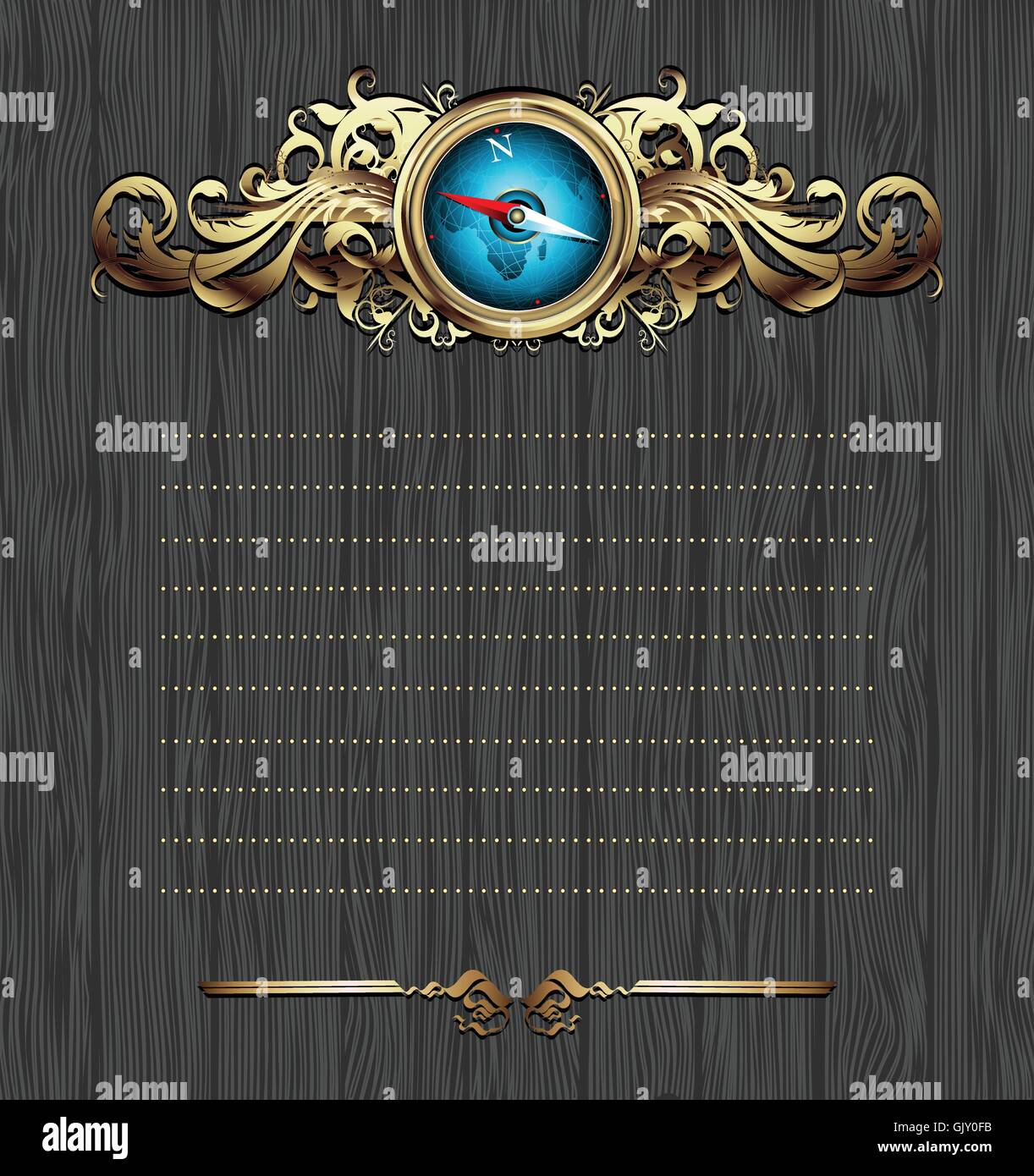 compass with ornate frame Stock Vector Image & Art - Alamy