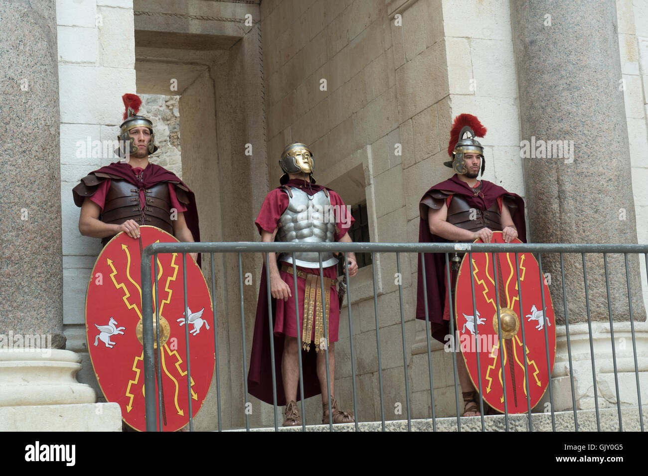 Roman Soldier Enactment, Split, Croatia, Dalmatian Coast, Diocletian's ...