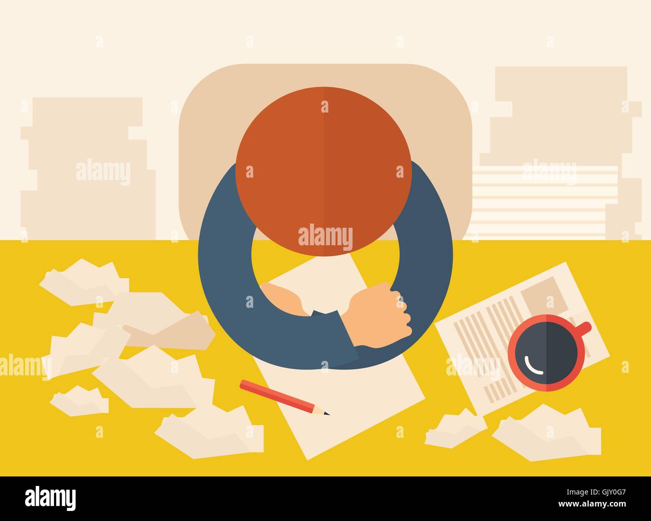 Person taking notes Stock Vector Images - Alamy