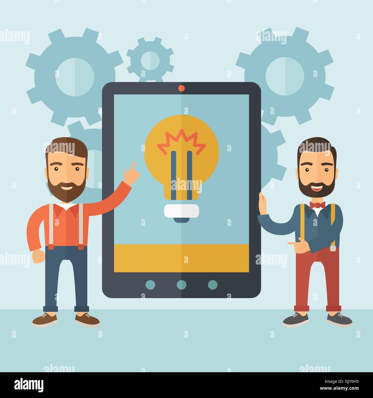 Mobile app presentation man Stock Vector Images - Alamy
