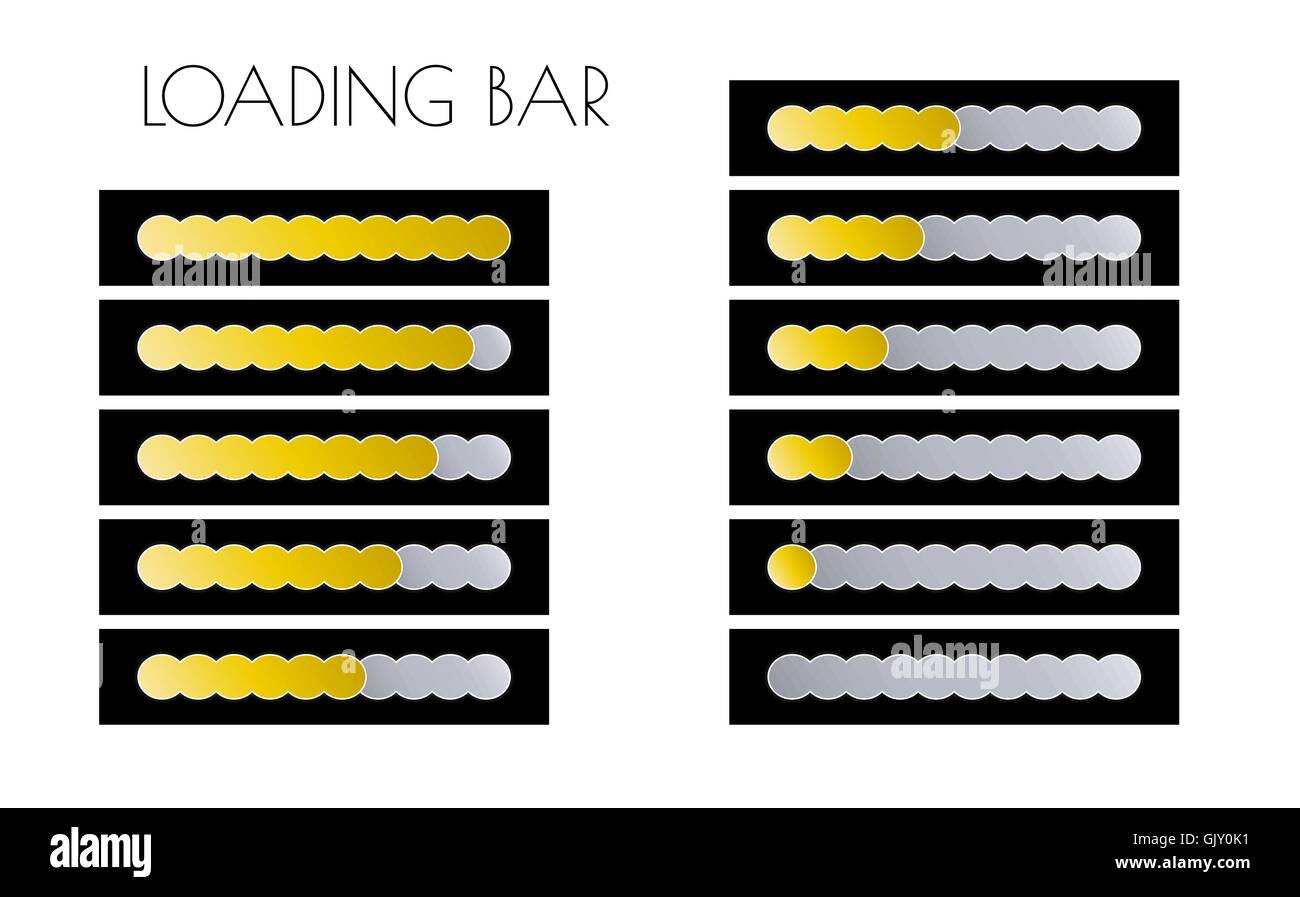 gold loading bars Stock Vector Image & Art - Alamy