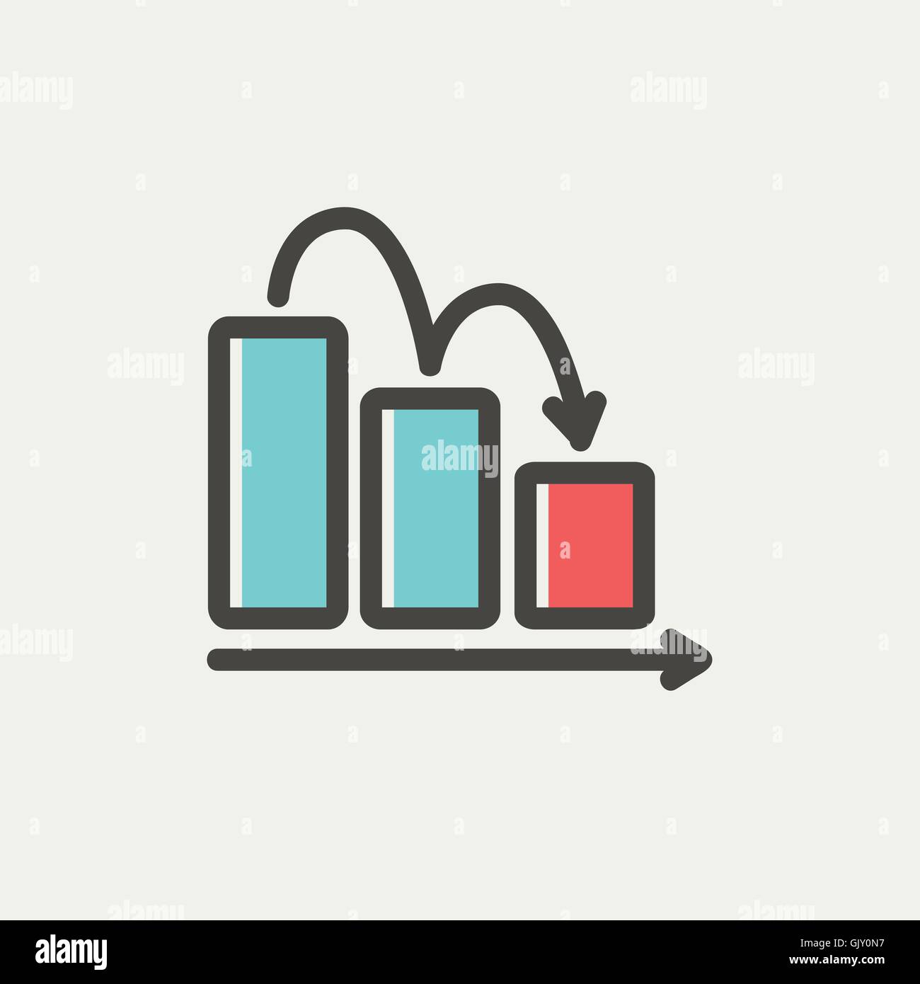 Descending arrow Stock Vector Images - Alamy