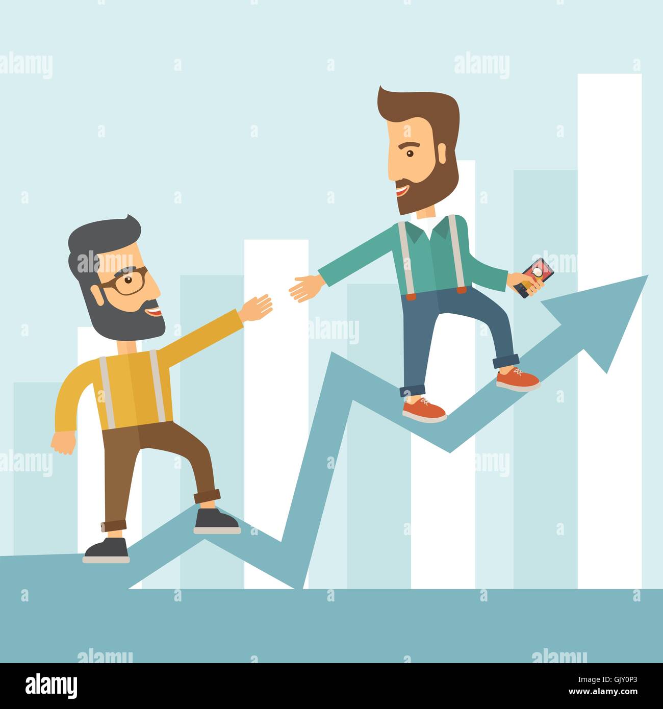 Business cartoon successful sales growth hi-res stock photography and ...