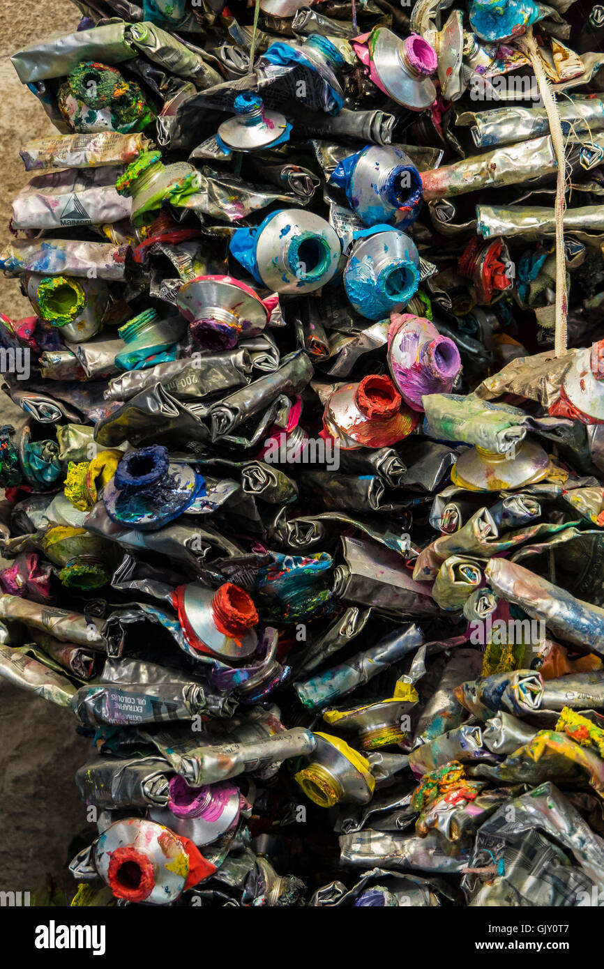 Used Oil Paint Tubes, Split, Croatia, Dalmatian Coast Stock Photo - Alamy