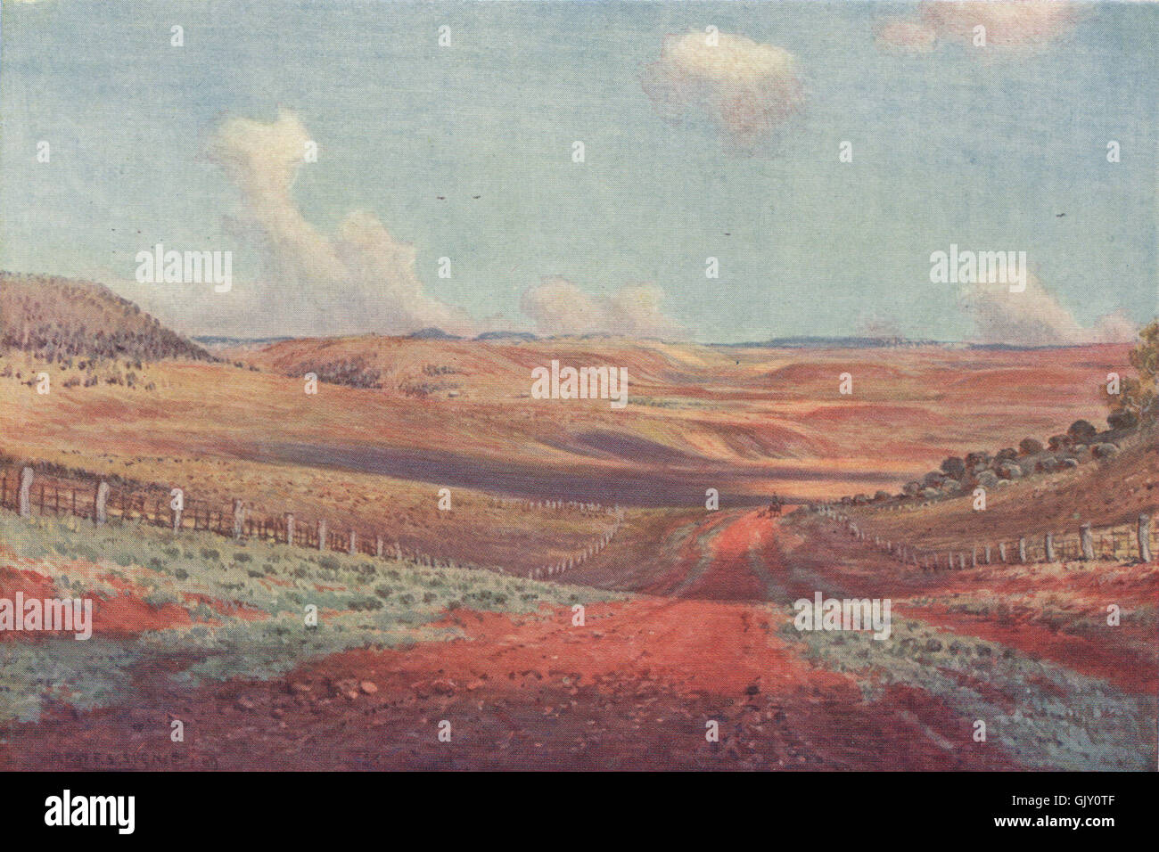 'The Monaro Plains' by Percy Spence. Australia, antique print 1910 ...