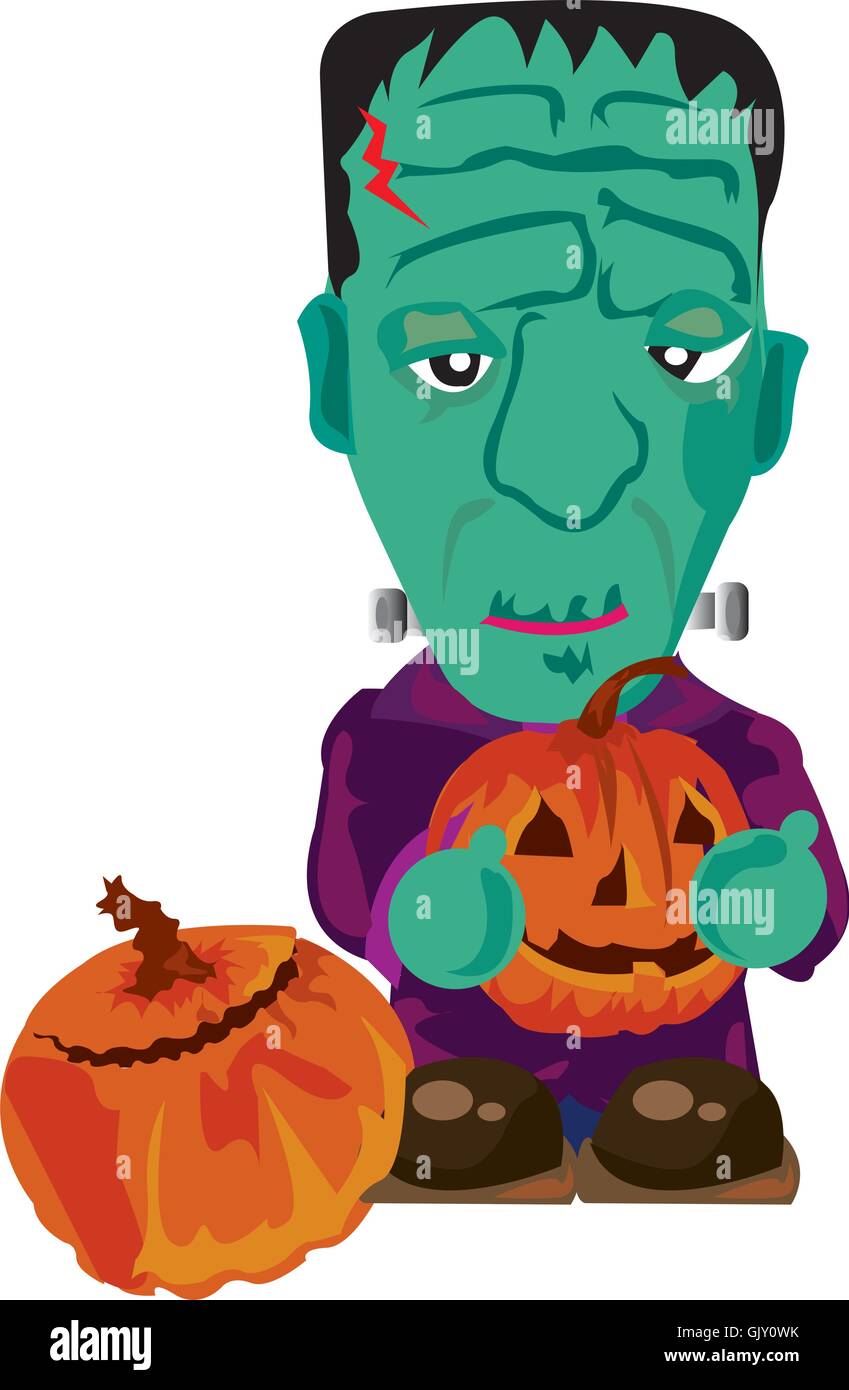 Frankenstein halloween clip art hi-res stock photography and images - Alamy