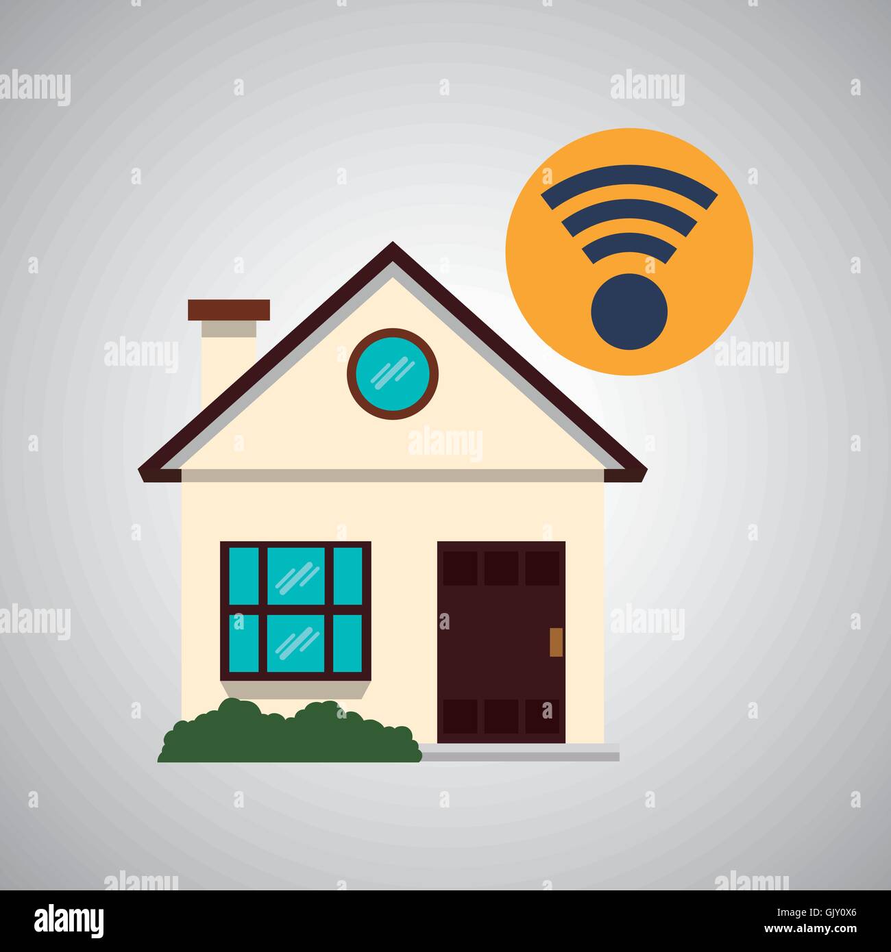 Smart house design. home icon. White background Stock Vector Image ...