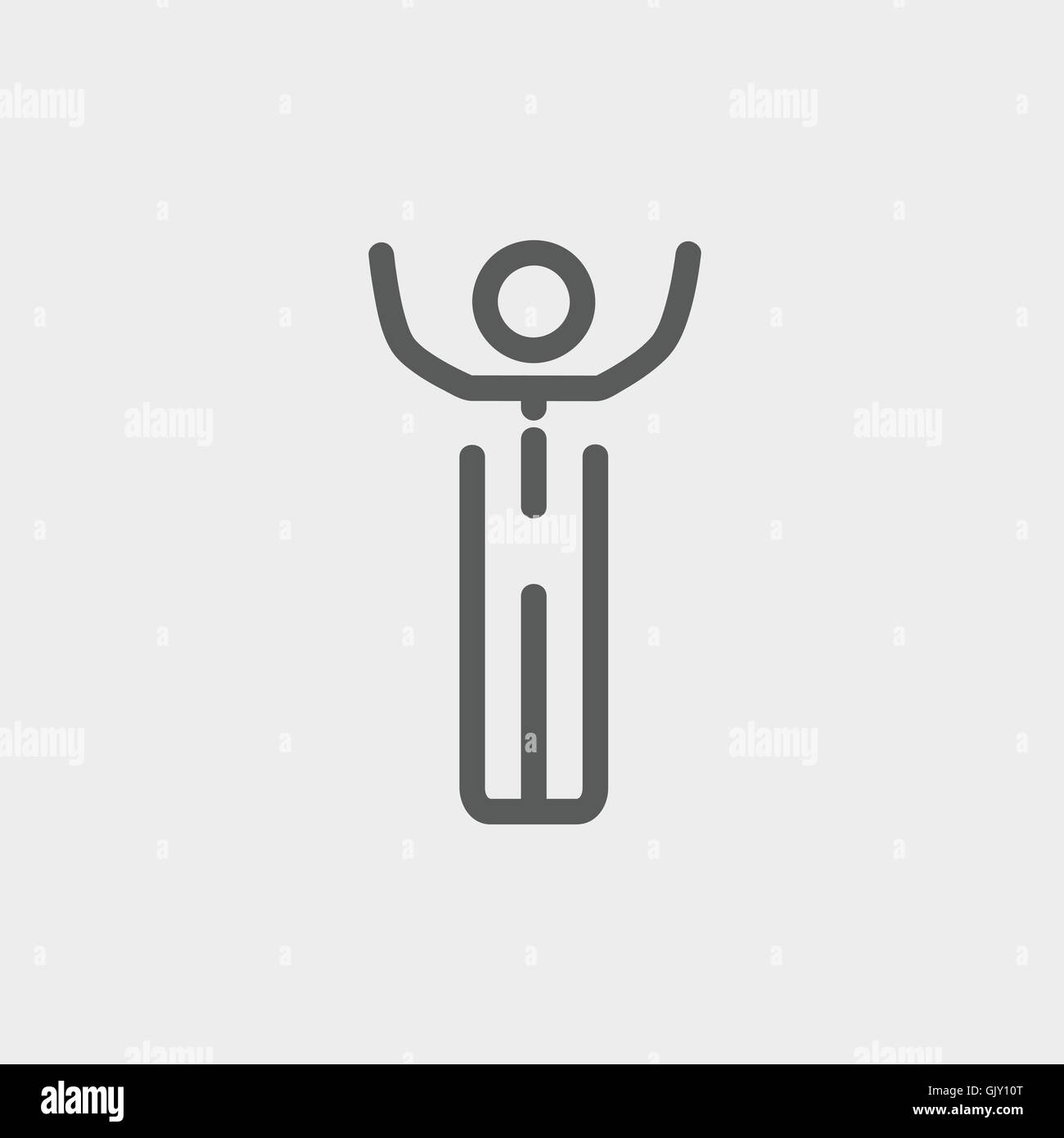 Winner man thin line icon Stock Vector Image & Art - Alamy