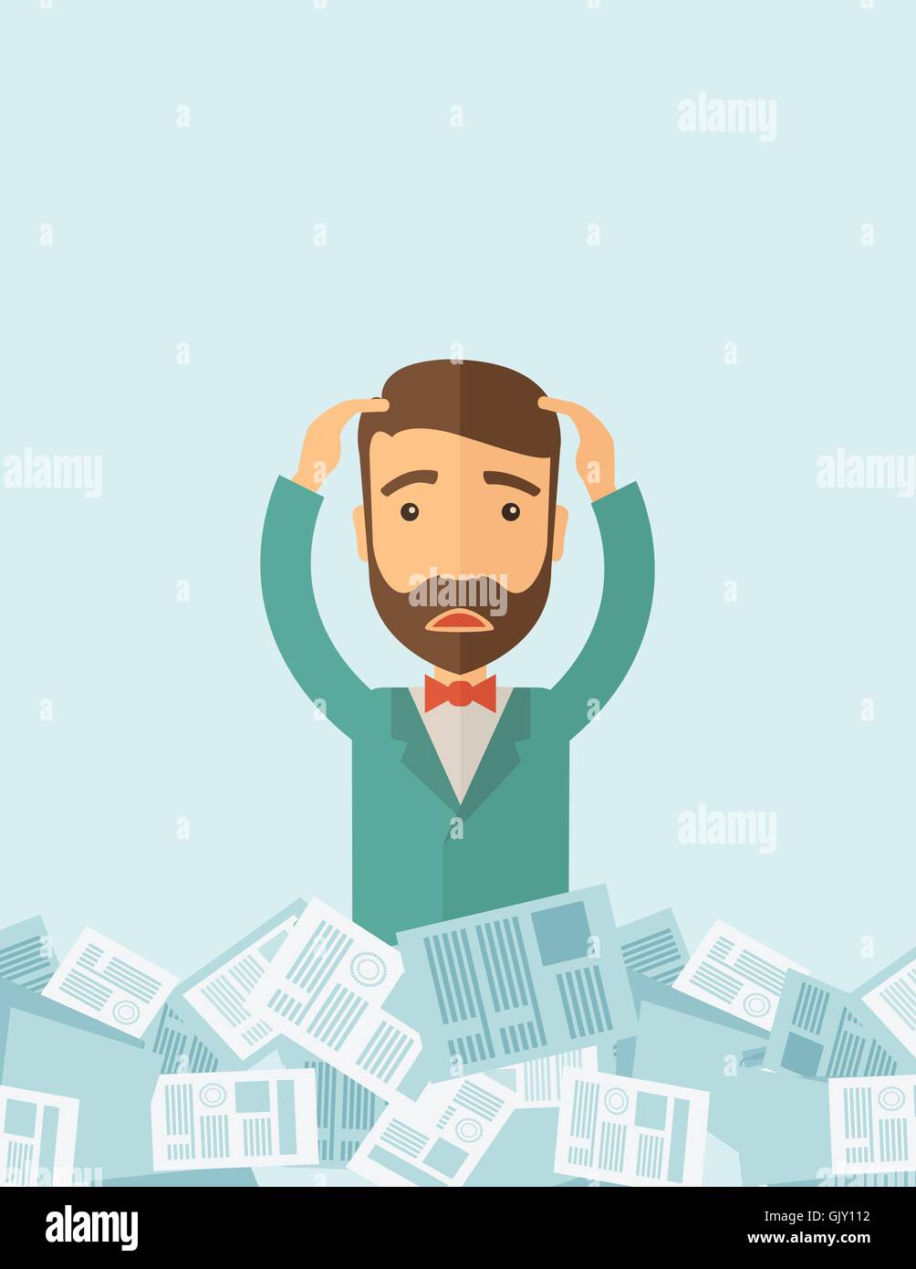 Man have a lot of work Stock Vector Image & Art - Alamy