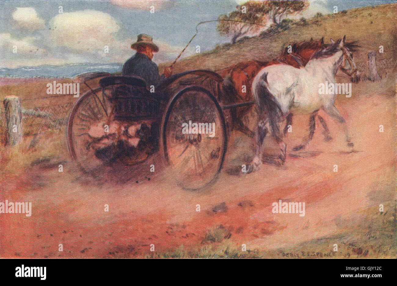 'His Majesty's mails in the Australian bush' by Percy Spence. Australia ...