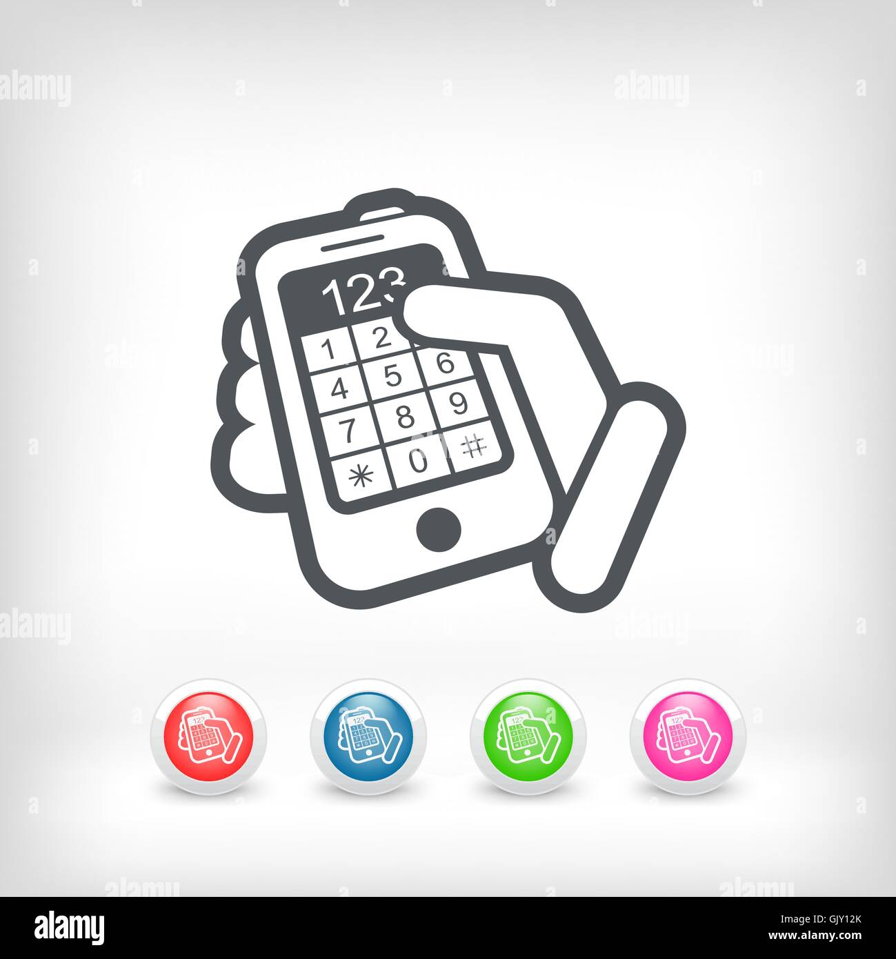 Touchscreen button numbers Stock Vector Image & Art - Alamy
