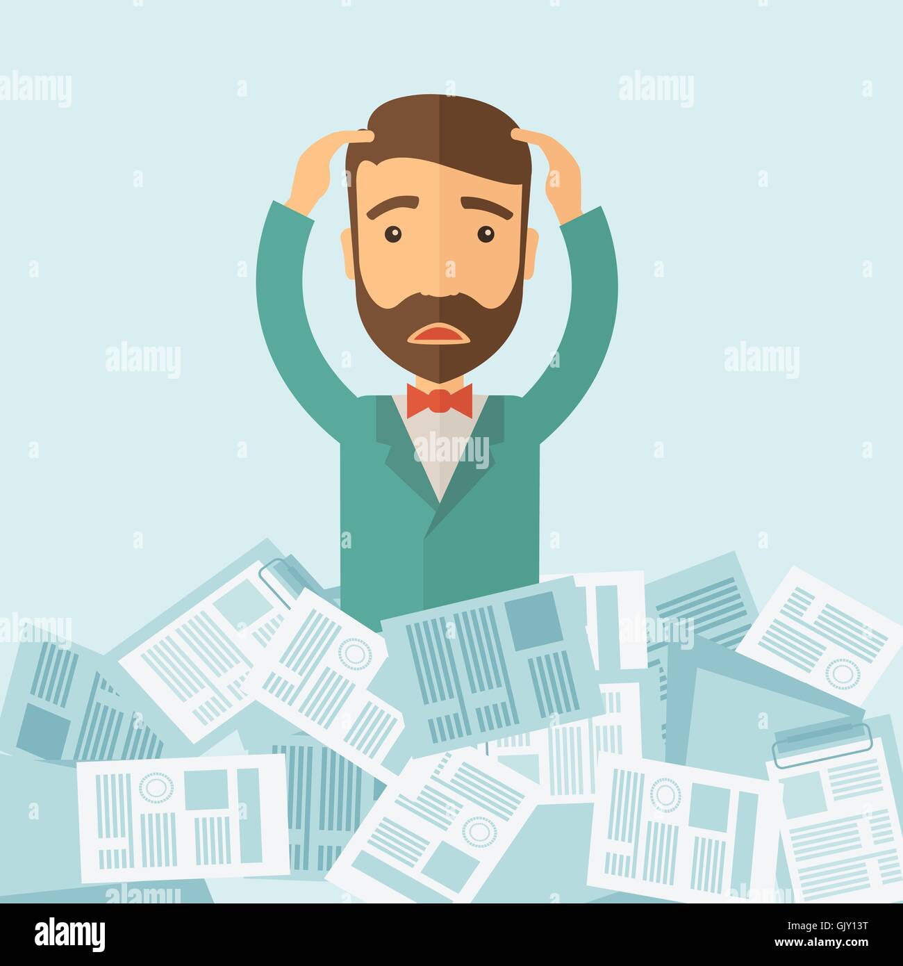 Man have a lot of work Stock Vector Image & Art - Alamy