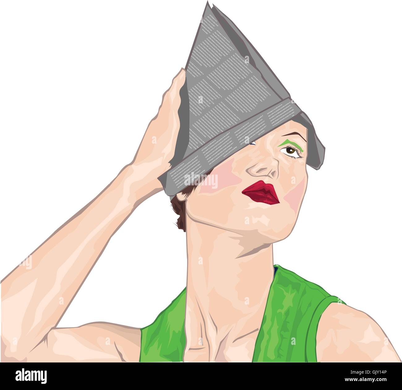 Perplexed woman Stock Vector Images - Alamy