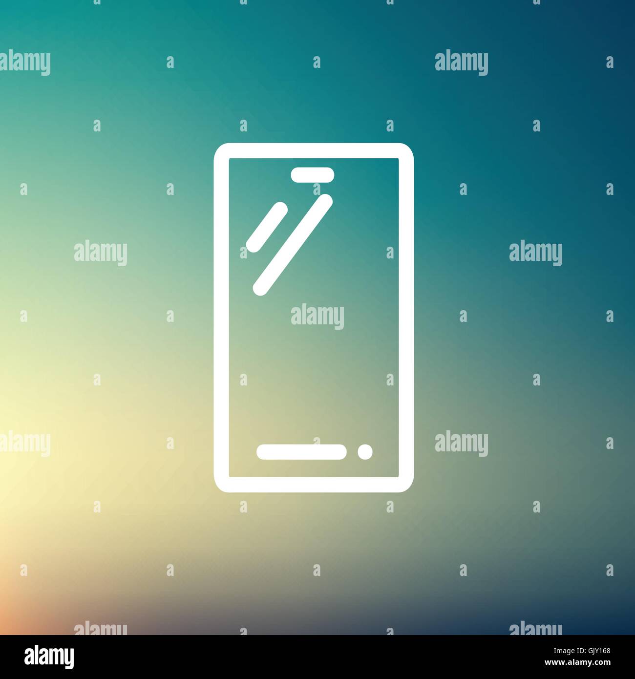 Mobile phone thin line icon Stock Vector Image & Art - Alamy