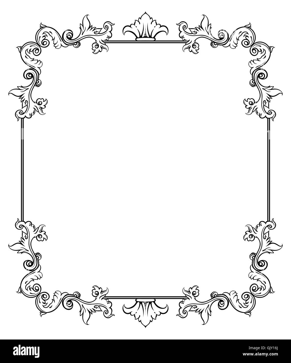 simple decorative frame Stock Vector Image & Art - Alamy