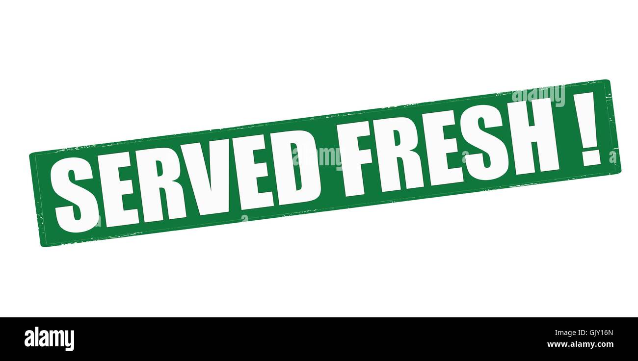 Served here sign hi-res stock photography and images - Alamy