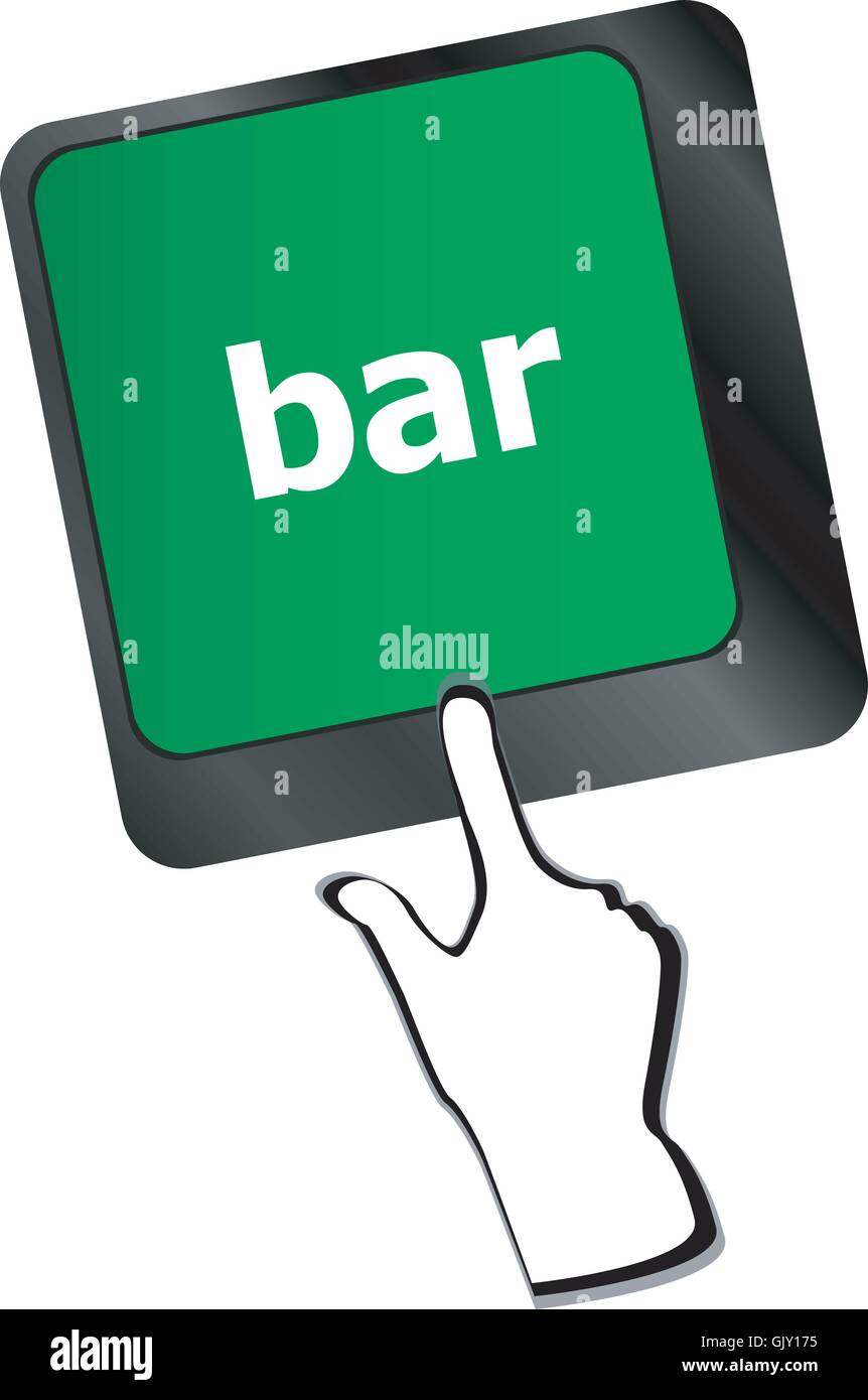 bar button on the digital keyboard keys vector Stock Vector Image & Art ...