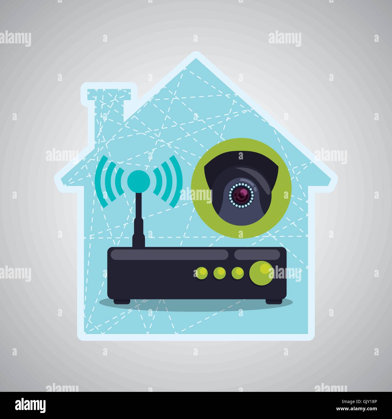 Smart house design. home icon. White background Stock Vector Image ...