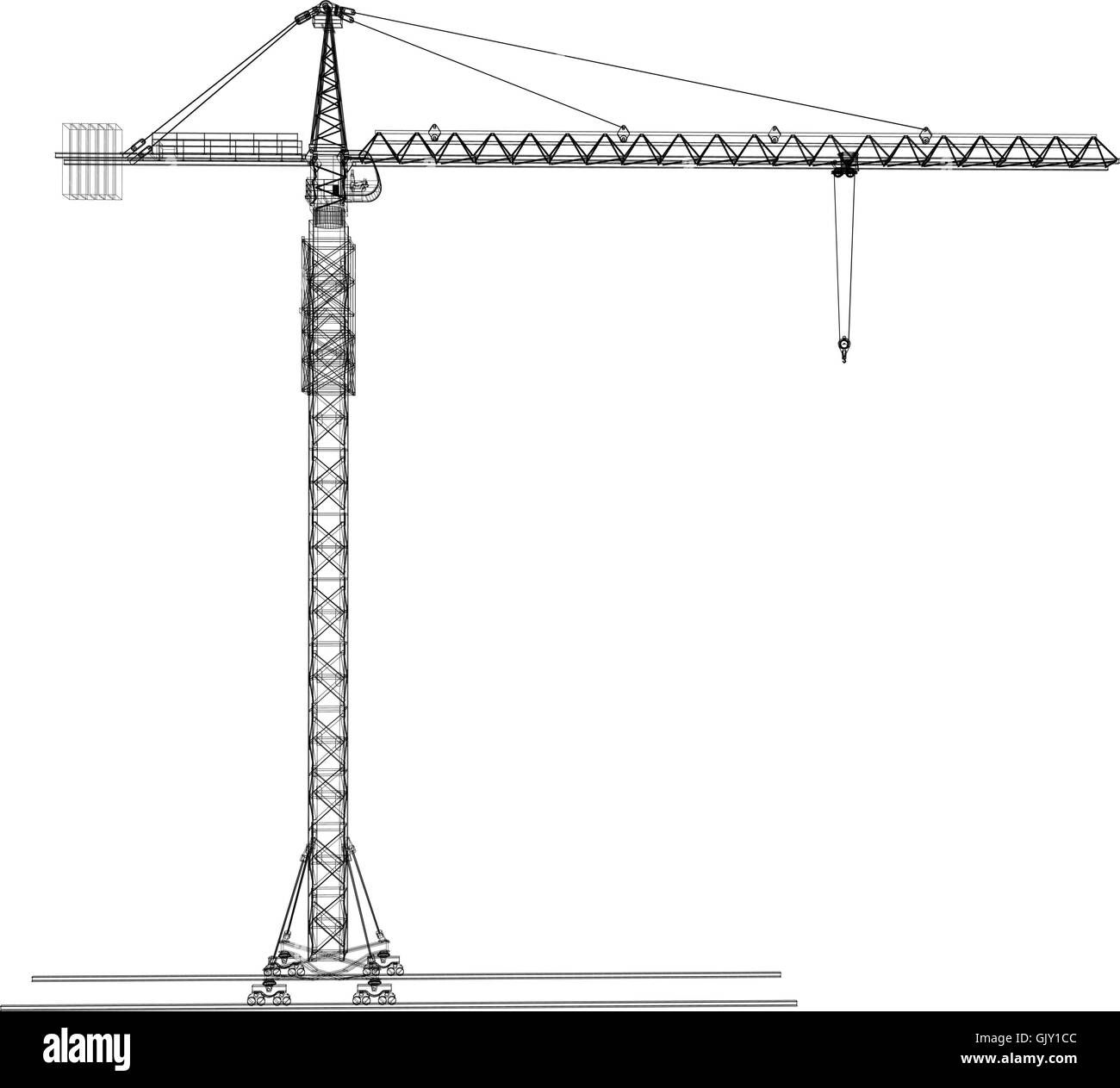 Crane vector hi-res stock photography and images - Alamy