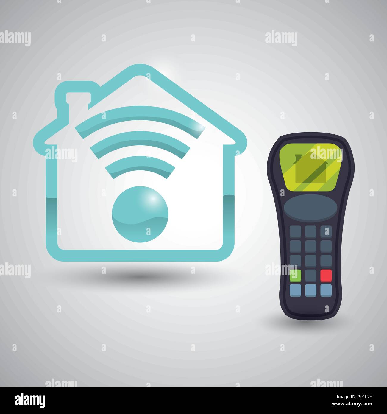 Smart house design. home icon. White background Stock Vector Image ...