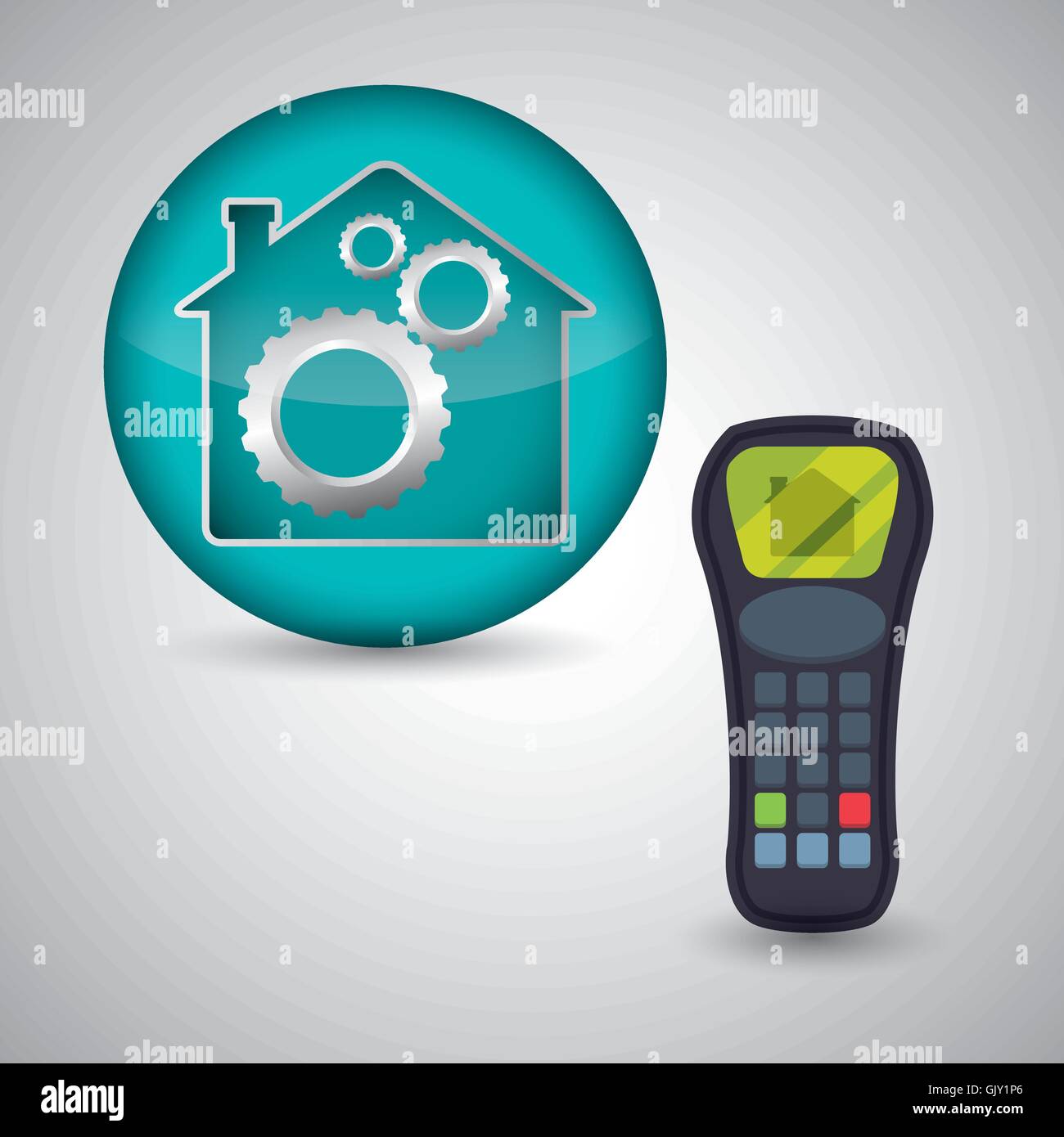 Smart house design. home icon. White background Stock Vector Image ...