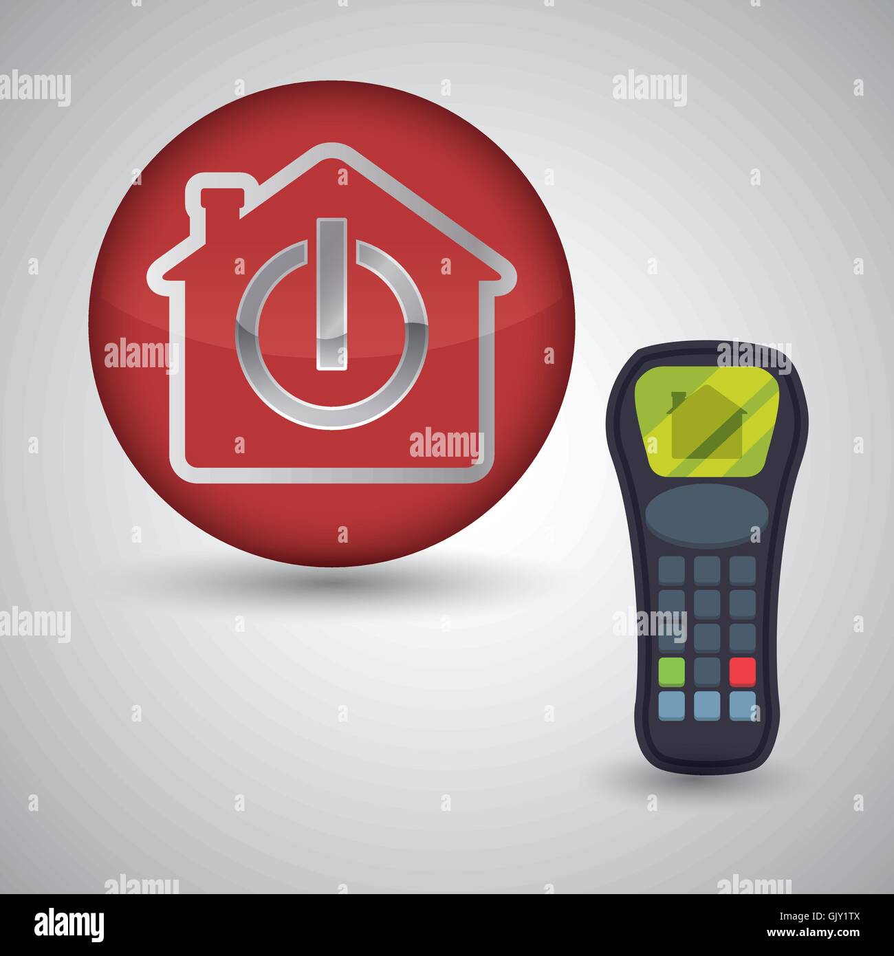 Smart house design. home icon. White background Stock Vector Image ...