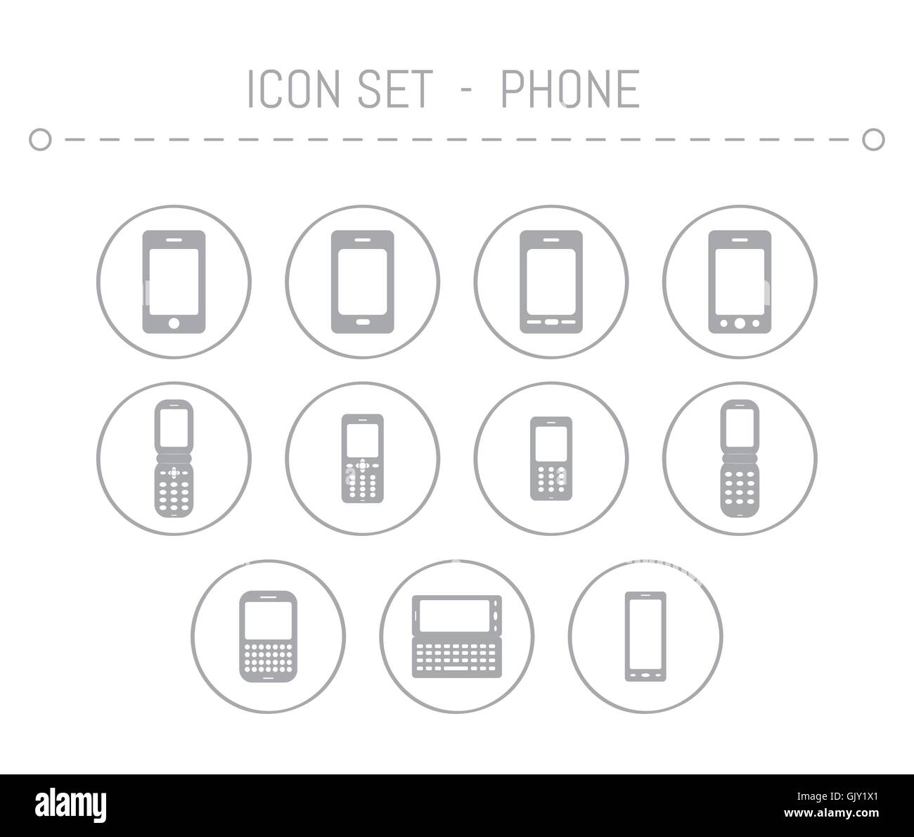 Old mobile phones smart Stock Vector Images - Alamy