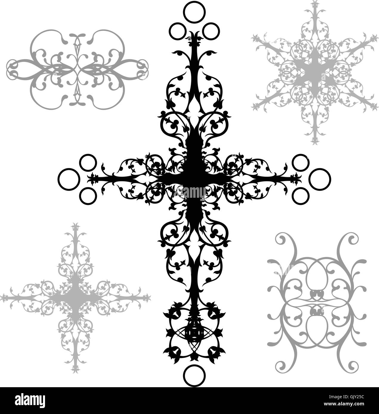 Medieval Style Elements Black and White Stock Photos & Images - Alamy