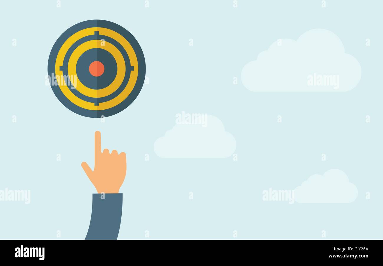 Hand pointing to target pad icon Stock Vector Image & Art - Alamy