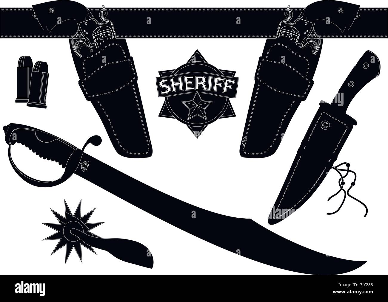 Rifle accessories Stock Vector Images - Alamy