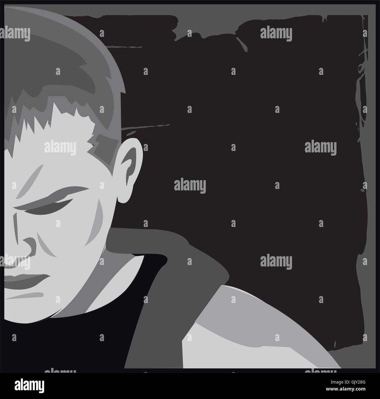 Brooding male Stock Vector Images - Alamy
