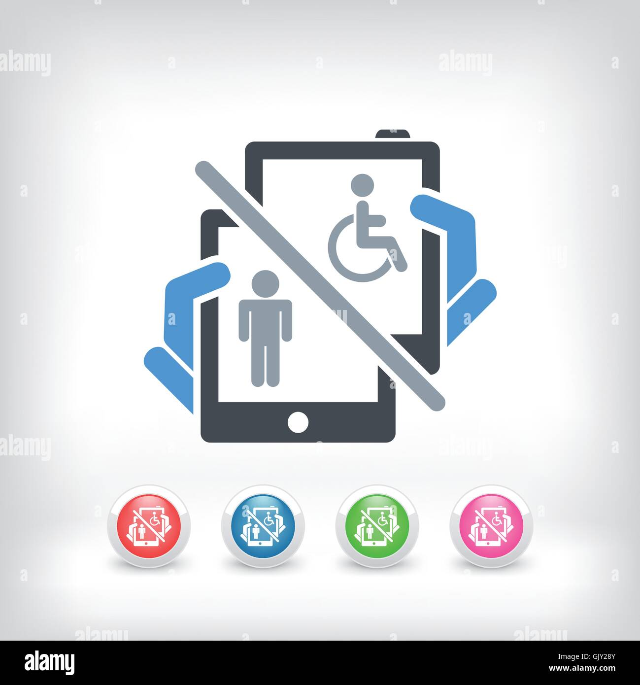 Disabled social network Stock Vector Image & Art - Alamy