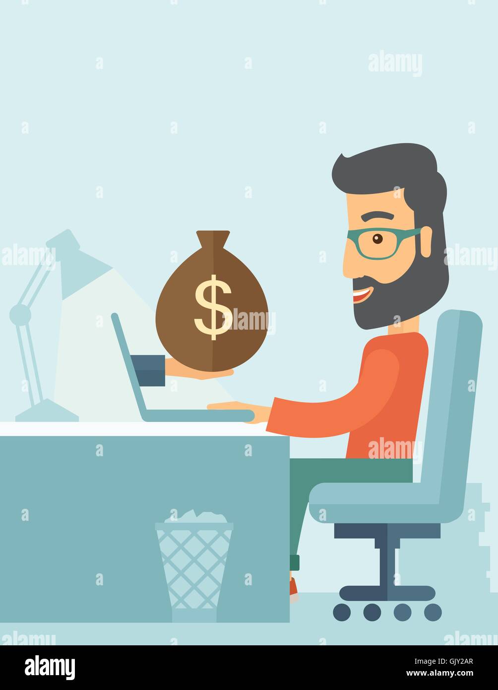 Desk laptop books Stock Vector Images - Alamy