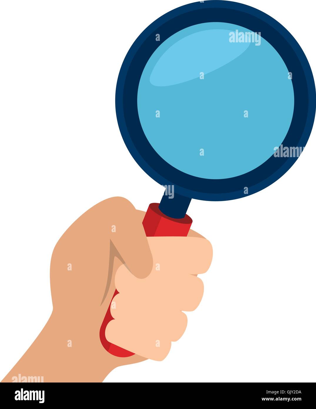 lupe magnifying glass hand Stock Vector Image & Art - Alamy