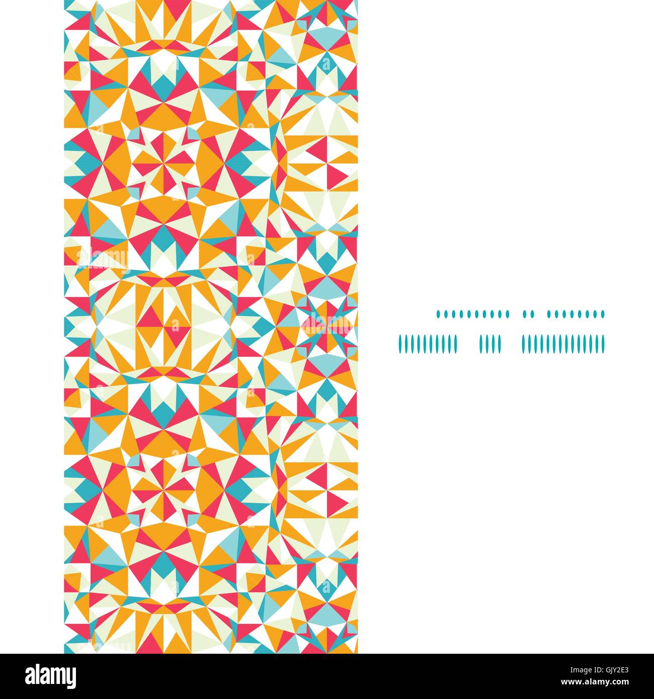Vector Colorful Triangle Texture Vertical Frame Seamless Pattern Stock ...