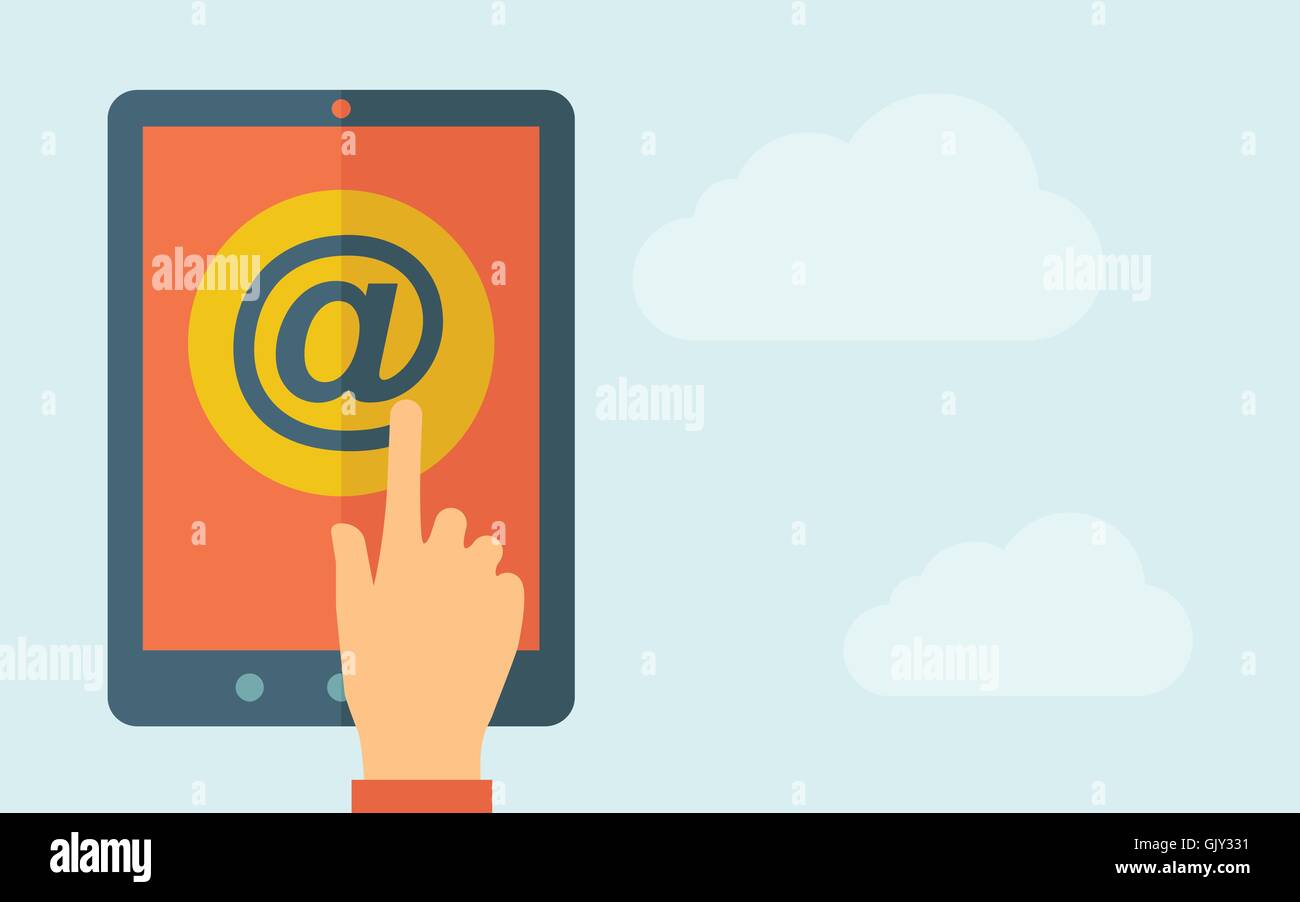 Touch screen tablet with Email icon Stock Vector Image & Art - Alamy
