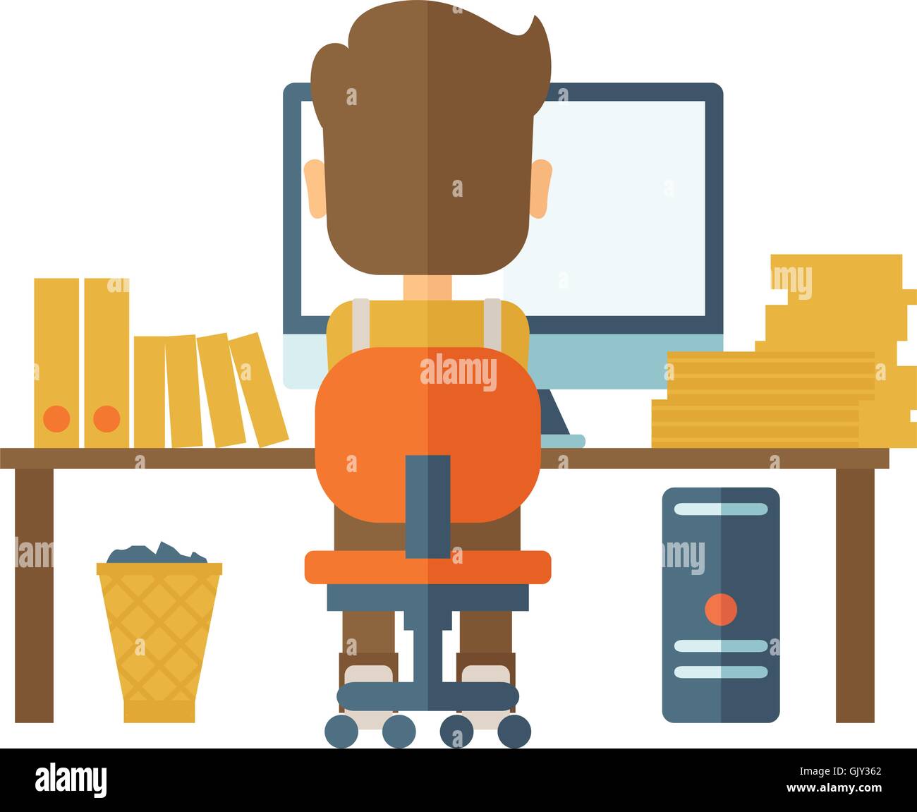 Computer person Stock Vector Images - Alamy
