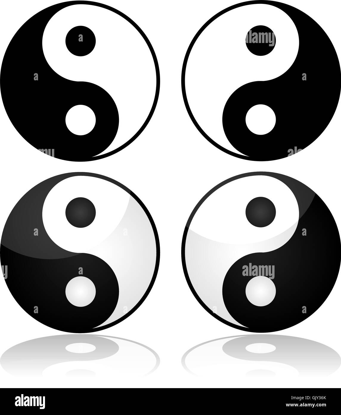 Art yin yang ancient Black and White Stock Photos & Images - Alamy