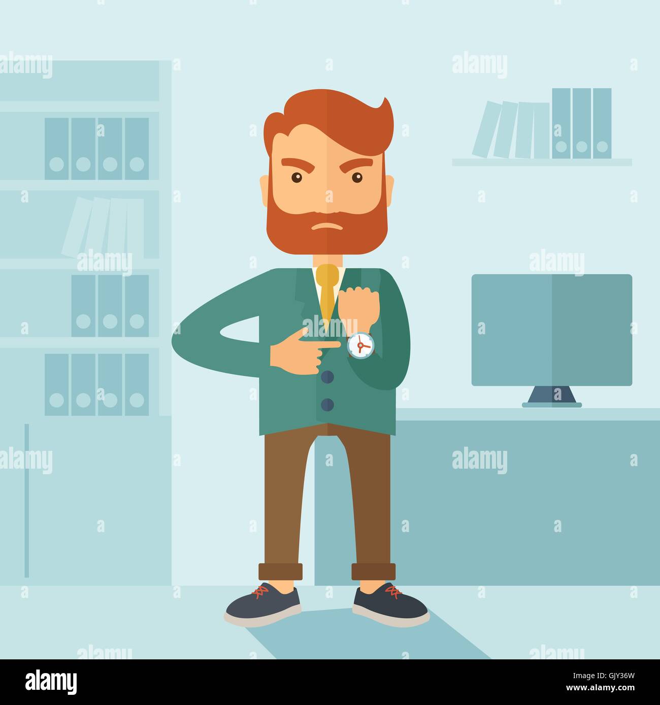 Cartoon angry man standing hi-res stock photography and images - Alamy