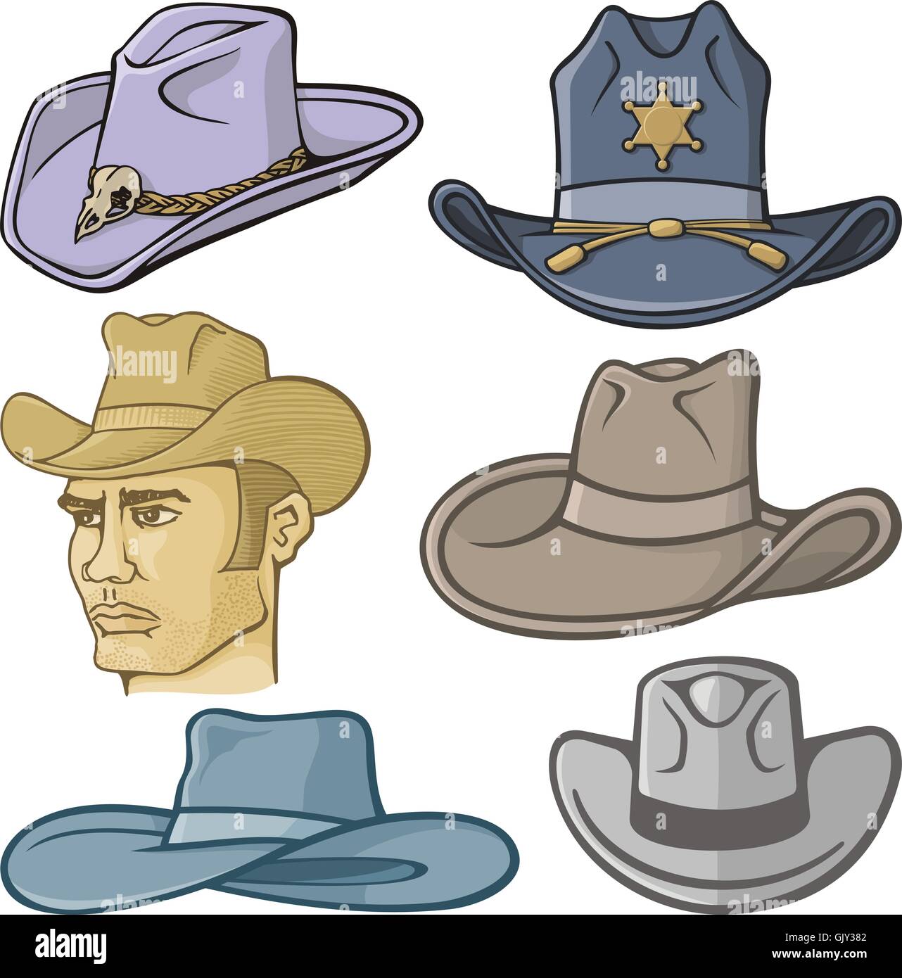 Cowboy sketch hi-res stock photography and images - Alamy