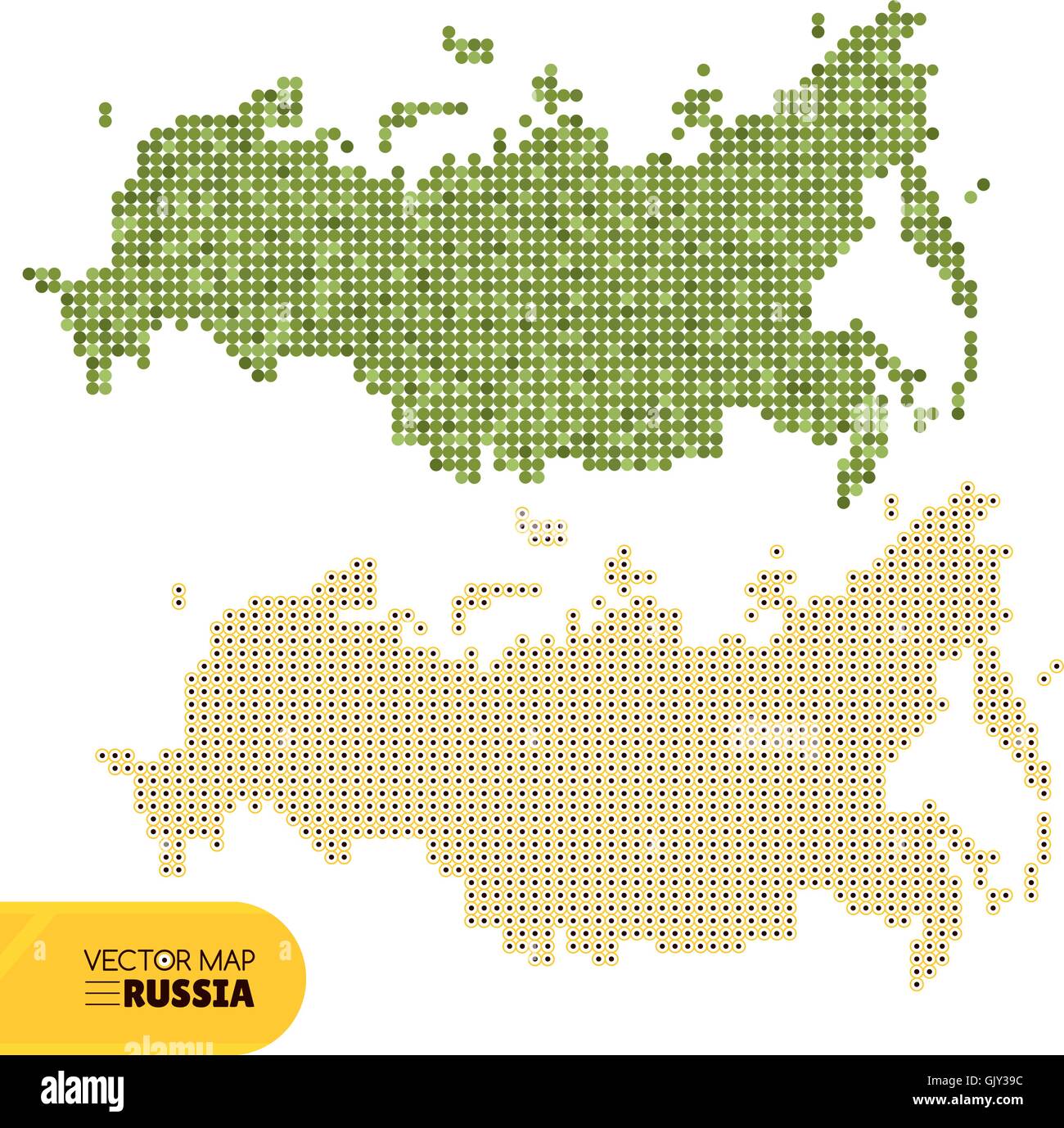 Vector dotted map of Russia Stock Vector Image & Art - Alamy