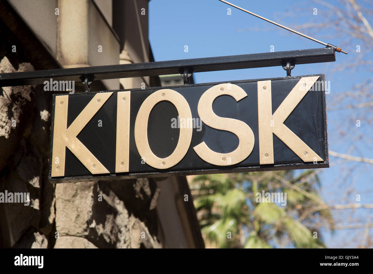traditional small store shop kiosk sign outside the sydney eye hospital ...