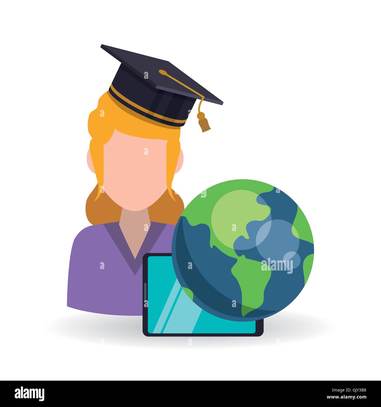 E-learning design. Education icon. Isolated illustration Stock Vector ...