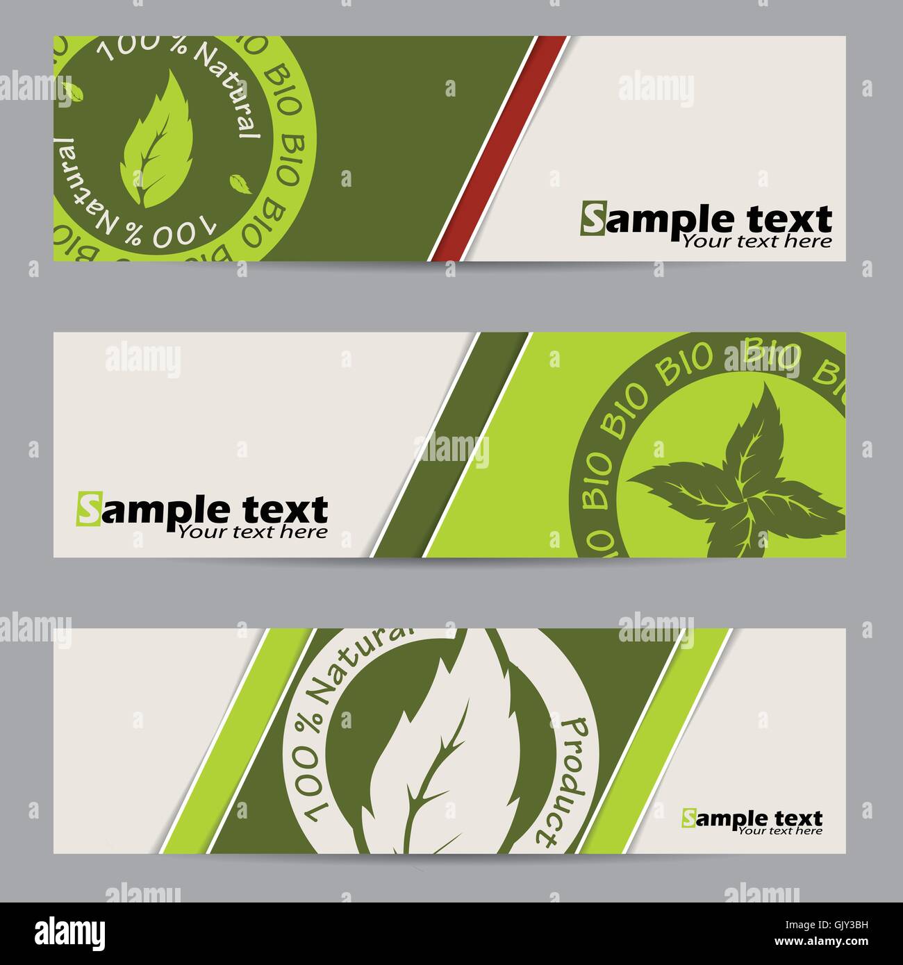 Bio label banner set Stock Vector Image & Art - Alamy