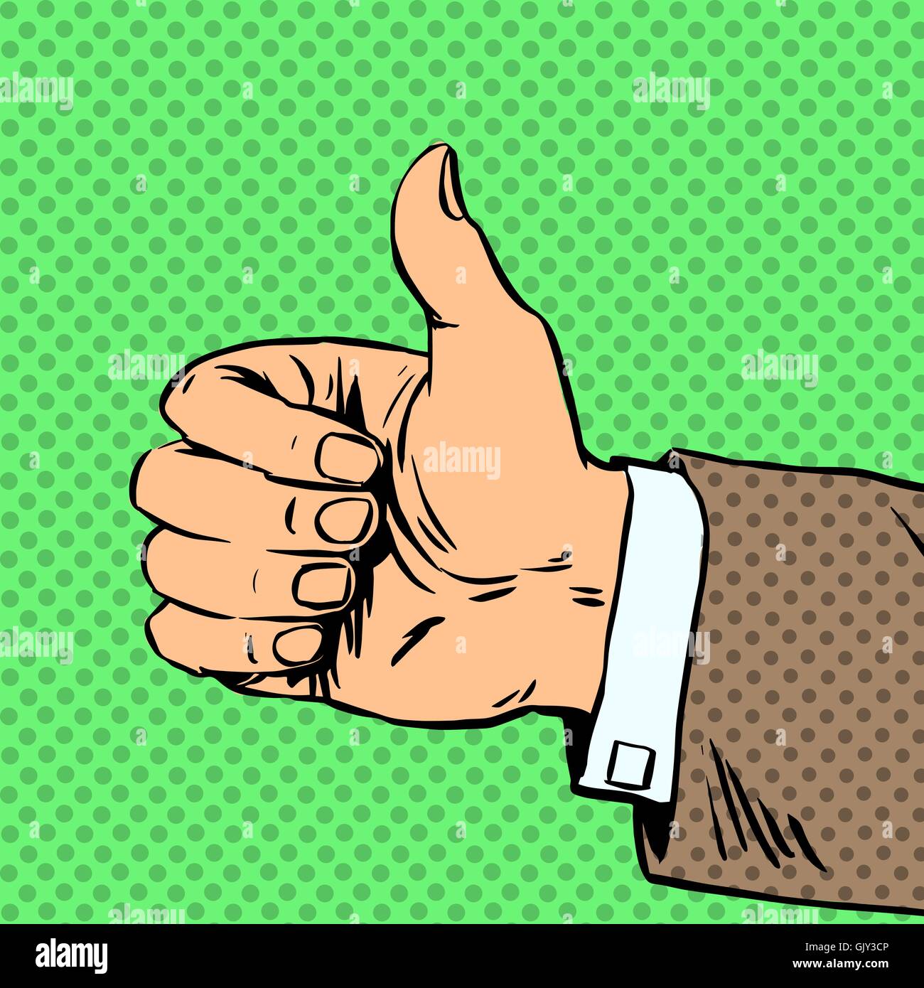 Cartoon okay hand gesture Stock Vector Images - Alamy