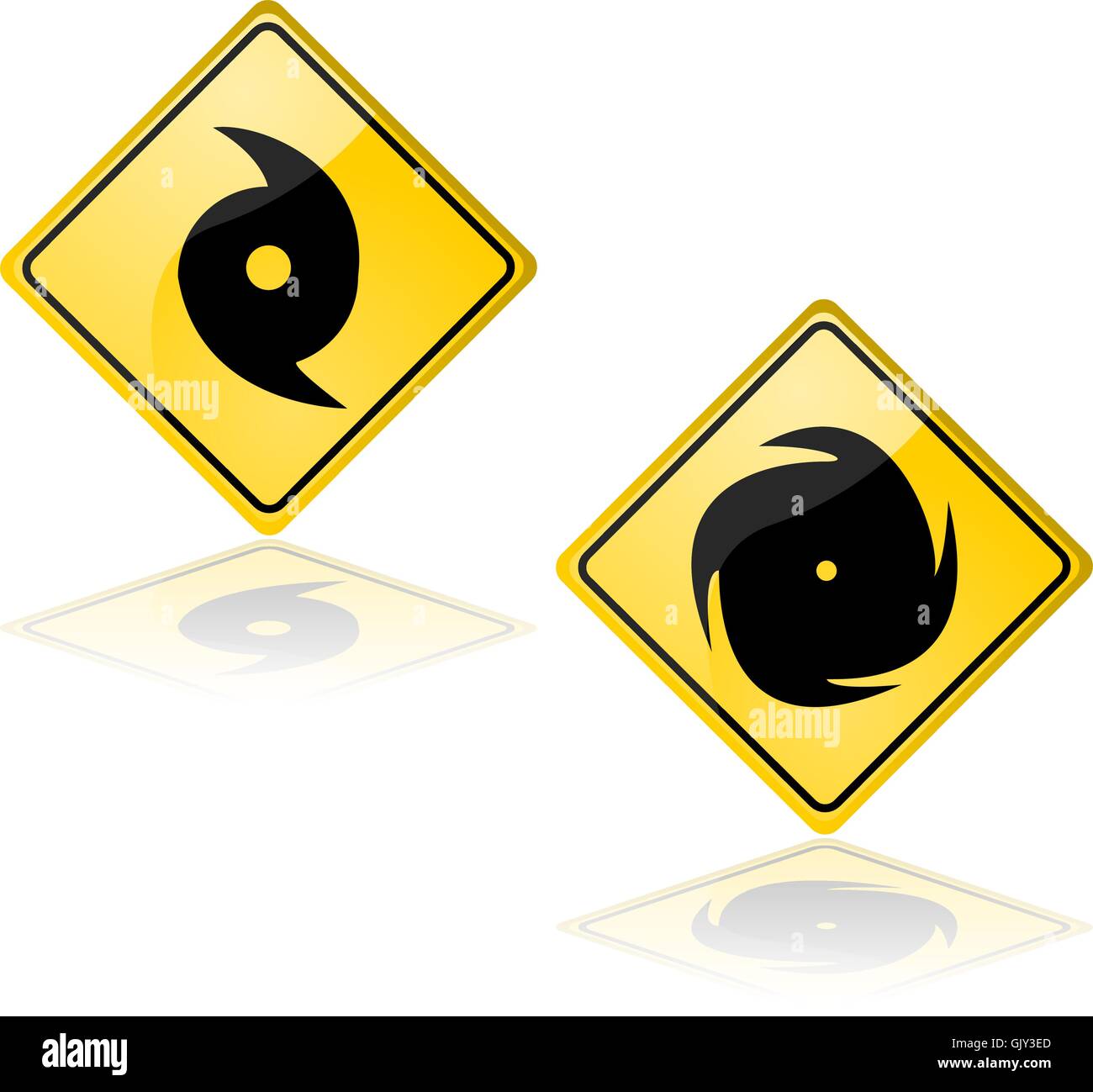 Flood warning sign Stock Vector Images - Alamy