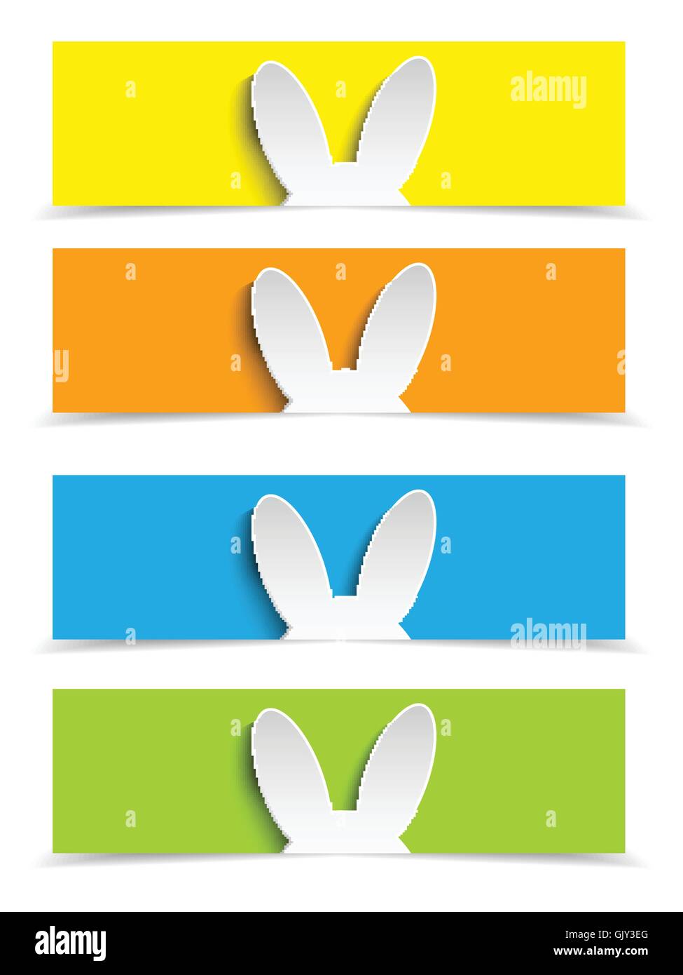 Cute easter bunny set Cut Out Stock Images & Pictures - Alamy